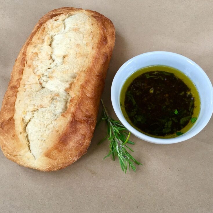 THE BEST Rosemary Balsamic Bread Dipping Oil | Montana Happy