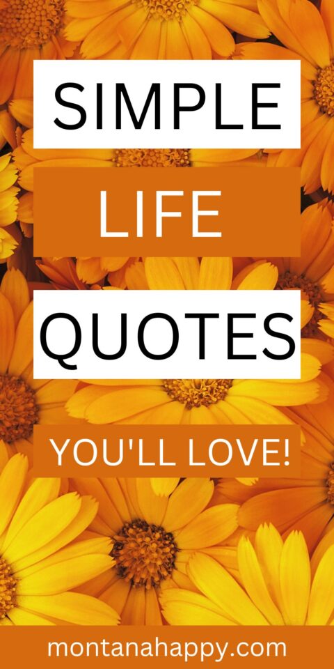 24 BEST Simple Life Quotes for 2024 | Montana Happy