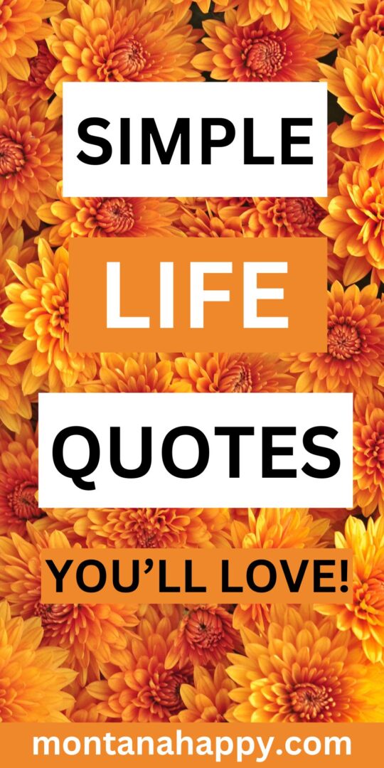 24 BEST Simple Life Quotes for 2026 | Montana Happy