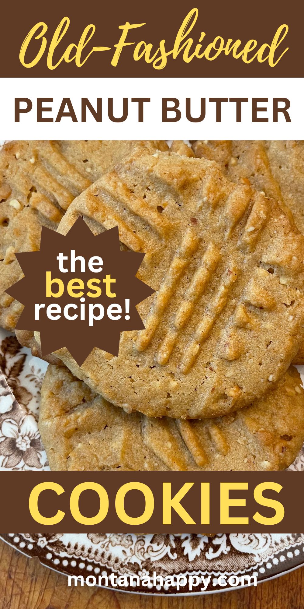 Old Fashioned Peanut Butter Cookies | Montana Happy