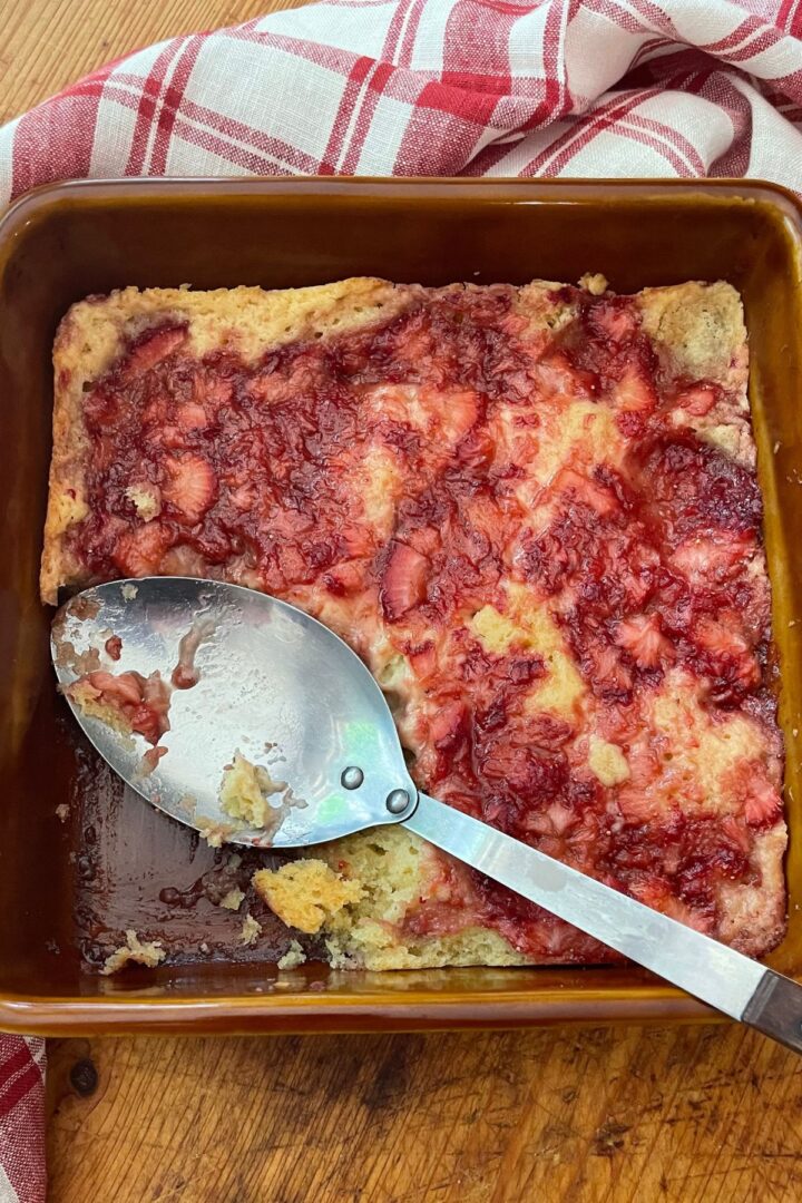 The Best Strawberry Spoon Cake! Easy Recipe | Montana Happy