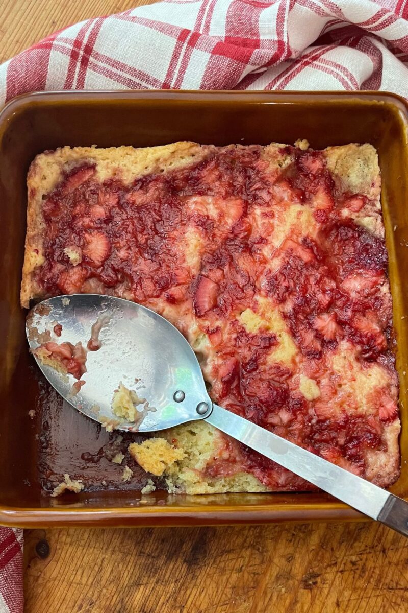 The Best Strawberry Spoon Cake! Easy Recipe | Montana Happy