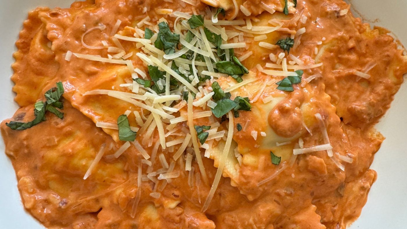 The BEST Cheese Ravioli with Pink Sauce | Montana Happy