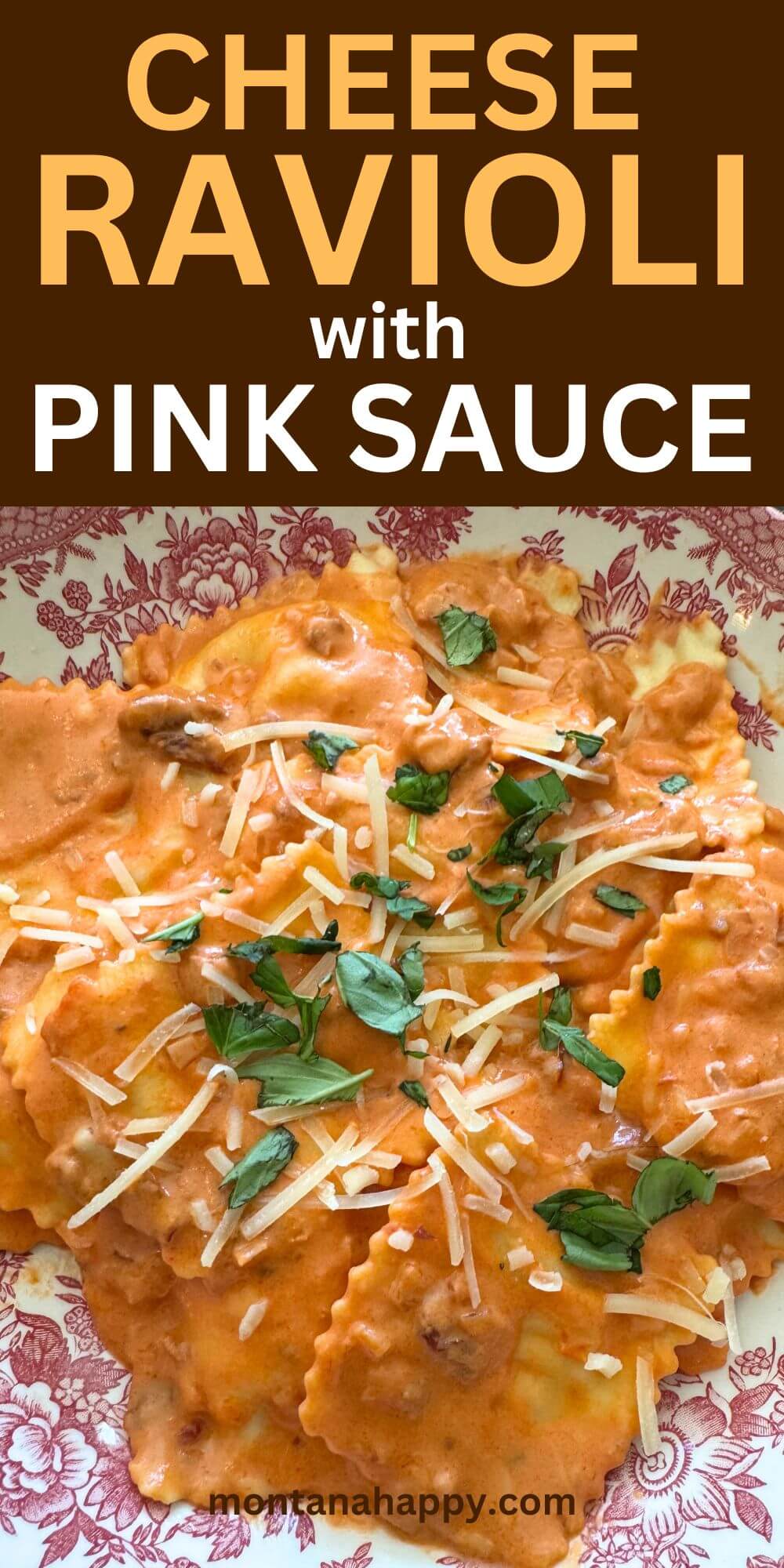 The BEST Cheese Ravioli with Pink Sauce | Montana Happy