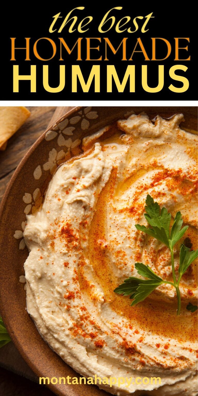 The Best Homemade Hummus Recipe | Montana Happy