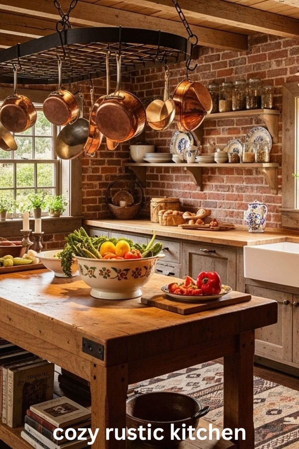 Cozy Rustic Kitchen Design Like Grandma's Kitchen | Montana Happy